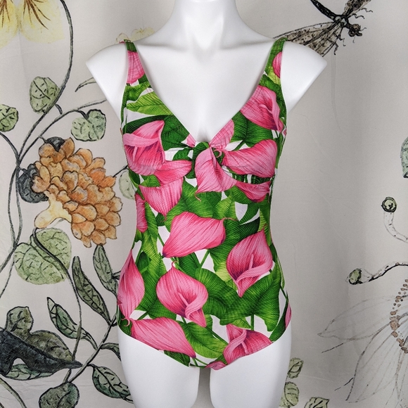 Speedo | Swim | Vintage Onepiece Swimsuit Pink Green Floral S | Poshmark